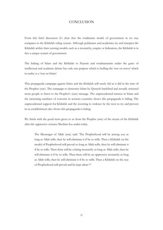 Khilafah is not a totalitarianstate | PDF
