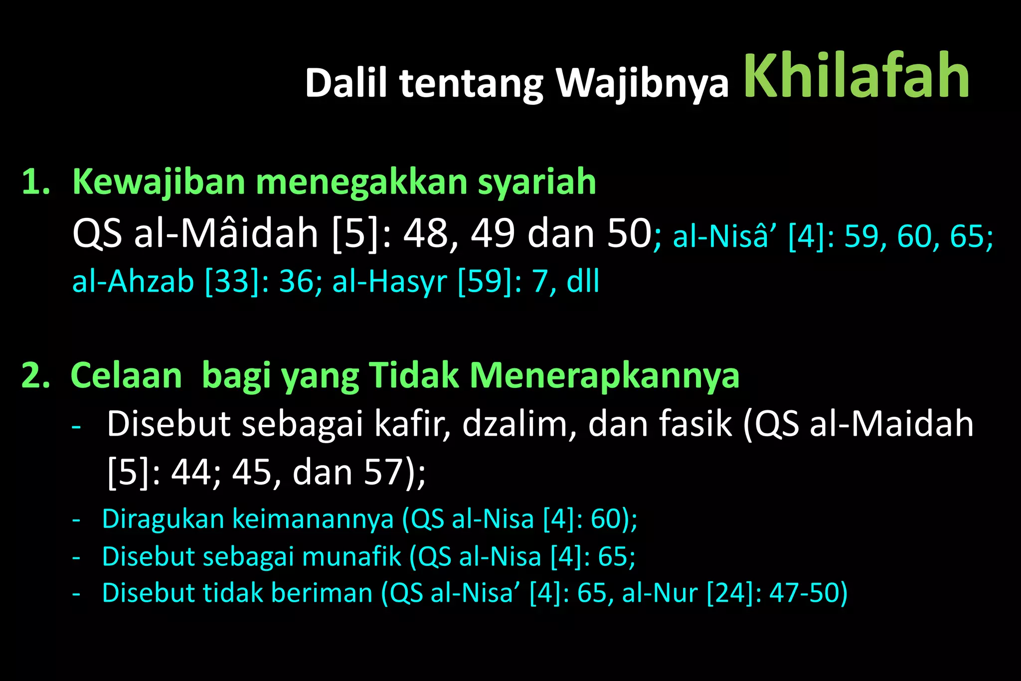 Khilafah is the best sistem | PPTX