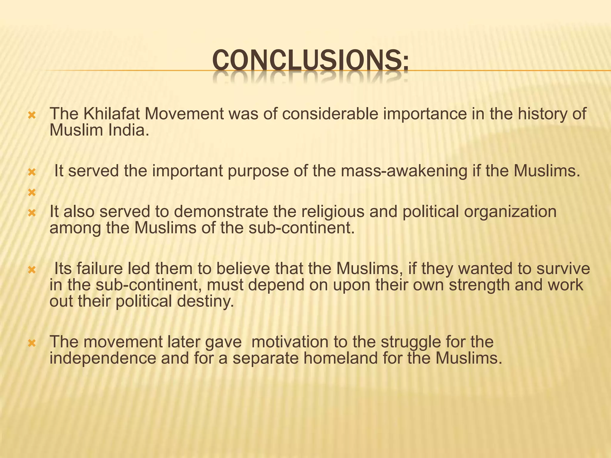 The Khilafat Movement | PPTX
