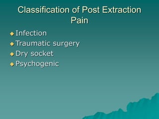 Khitab's Classification of post extraction pain | PPTX