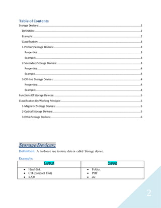 Computer Storage Hardwares | DOCX