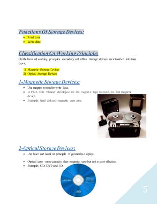 Computer Storage Hardwares | DOCX