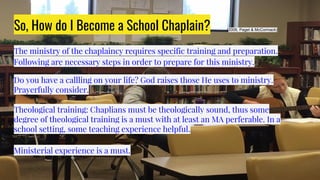 The Work of a School Chaplain | PDF