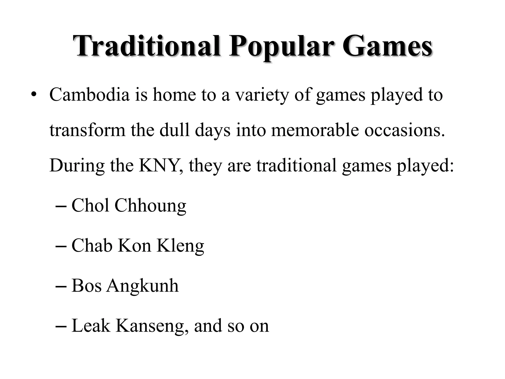 Khmer Culture: Khmer new year | PPTX