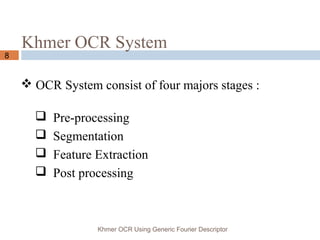 Khmer ocr using gfd | PPT