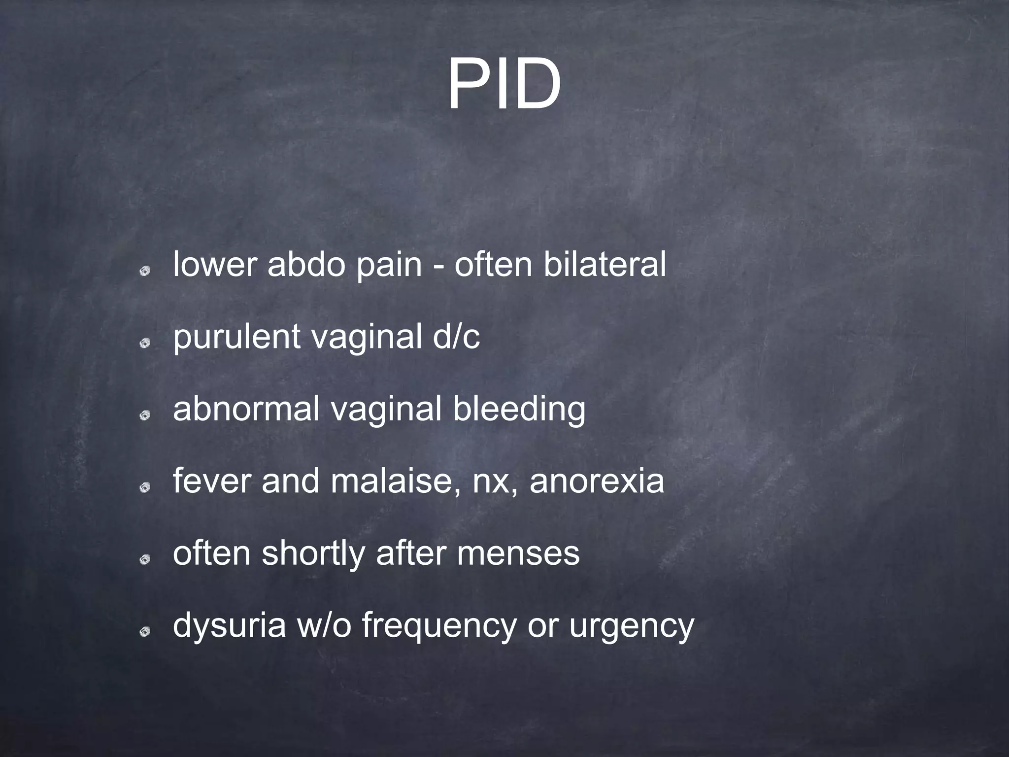 KHMH Obs gyn infections PID ulcers STDs vaginitis.ppt