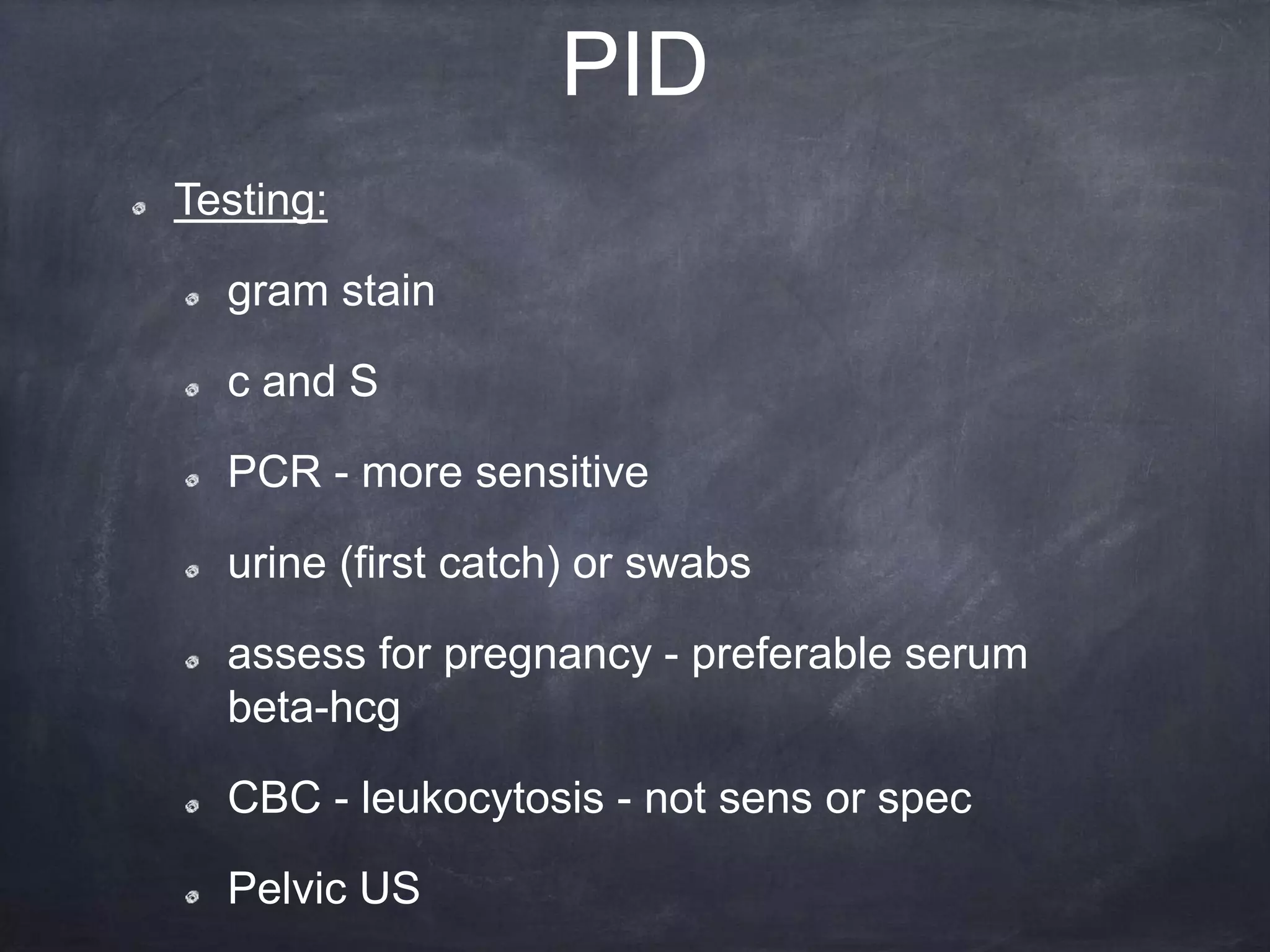 KHMH Obs gyn infections PID ulcers STDs vaginitis.ppt | Sexual ...