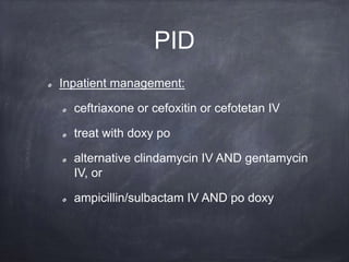 KHMH Obs gyn infections PID ulcers STDs vaginitis.ppt