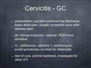 KHMH Obs gyn infections PID ulcers STDs vaginitis.ppt