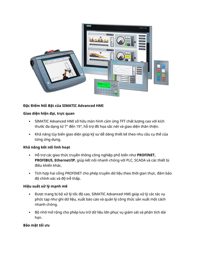 Khám Phá Dòng SIMATIC Advanced HMI Của SIEMENS | DOCX