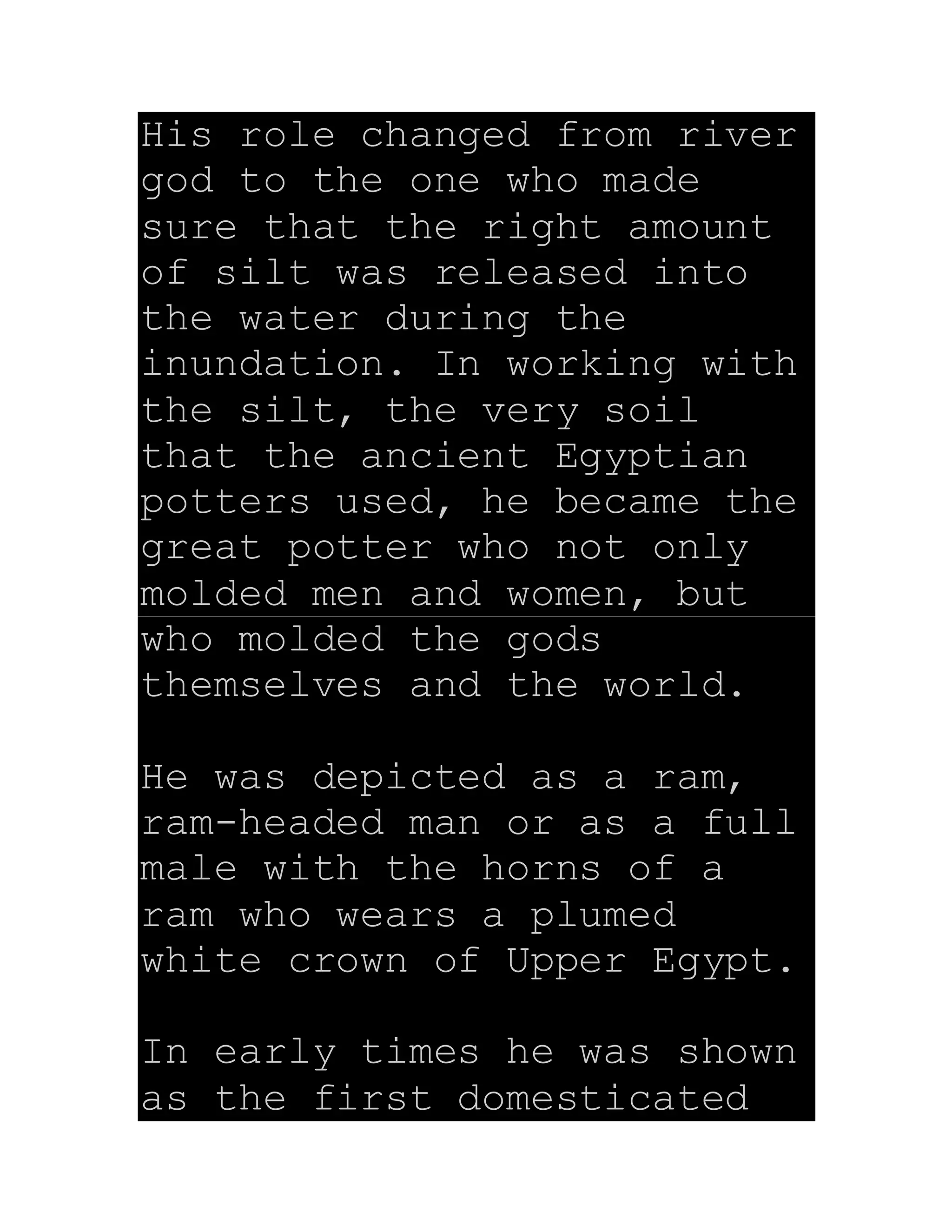 Khnum (khenmew, khnemu, khenmu, chnum), from the egyptian ancient ...