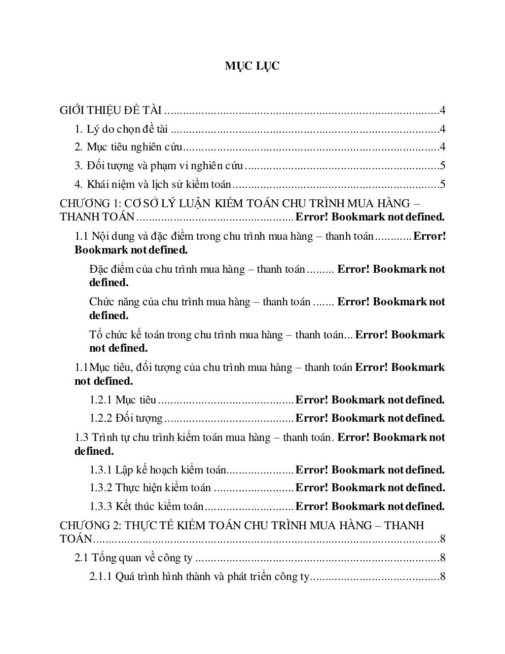 Khoá luận kiểm toán chu trình mua hàng thanh toán tại công ty | DOCX