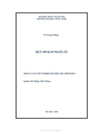 Khóa luận Quy hoạch mạng 3G | PDF