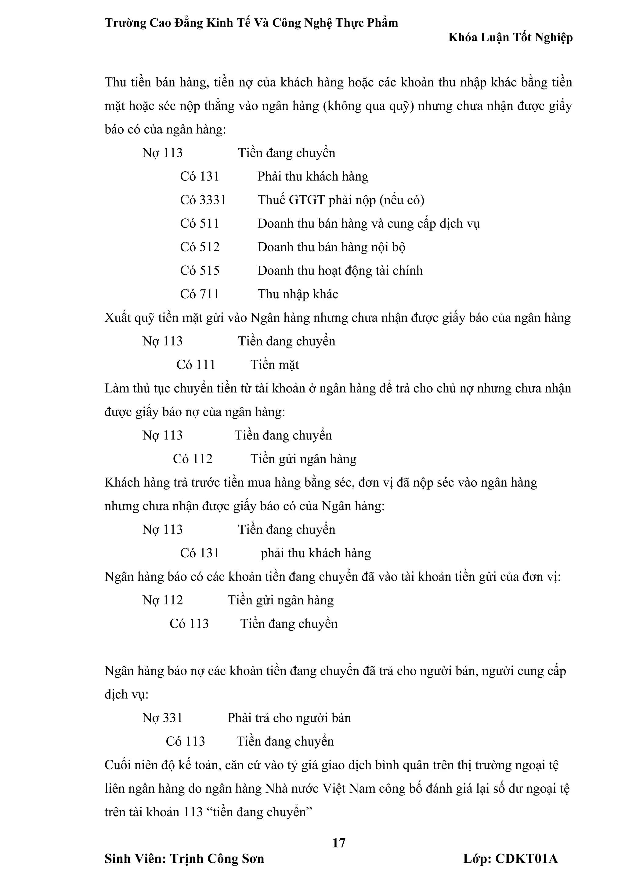 Khóa luận tốt nghiệp: kế toán vốn bằng tiền tại công tyTân Cảng | DOC