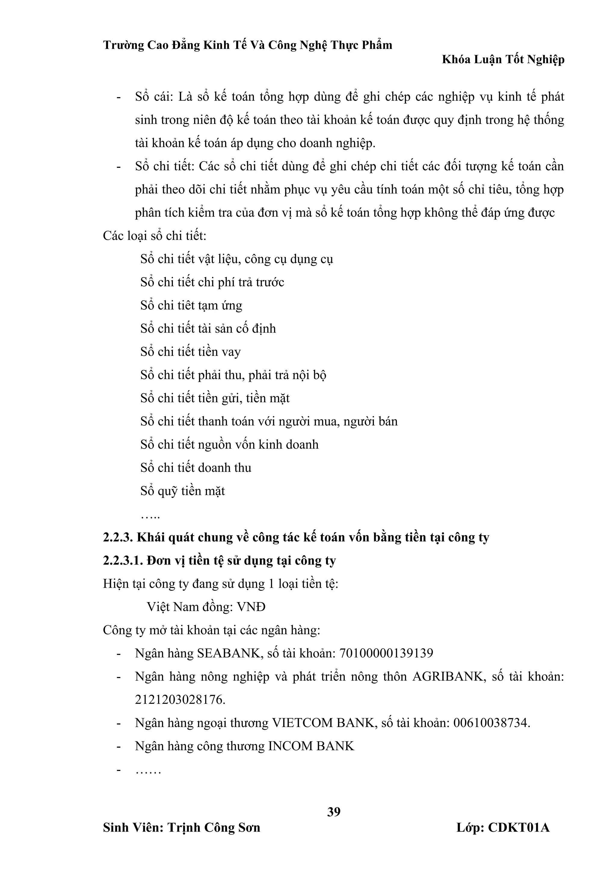 Khóa luận tốt nghiệp: kế toán vốn bằng tiền tại công tyTân Cảng | DOC