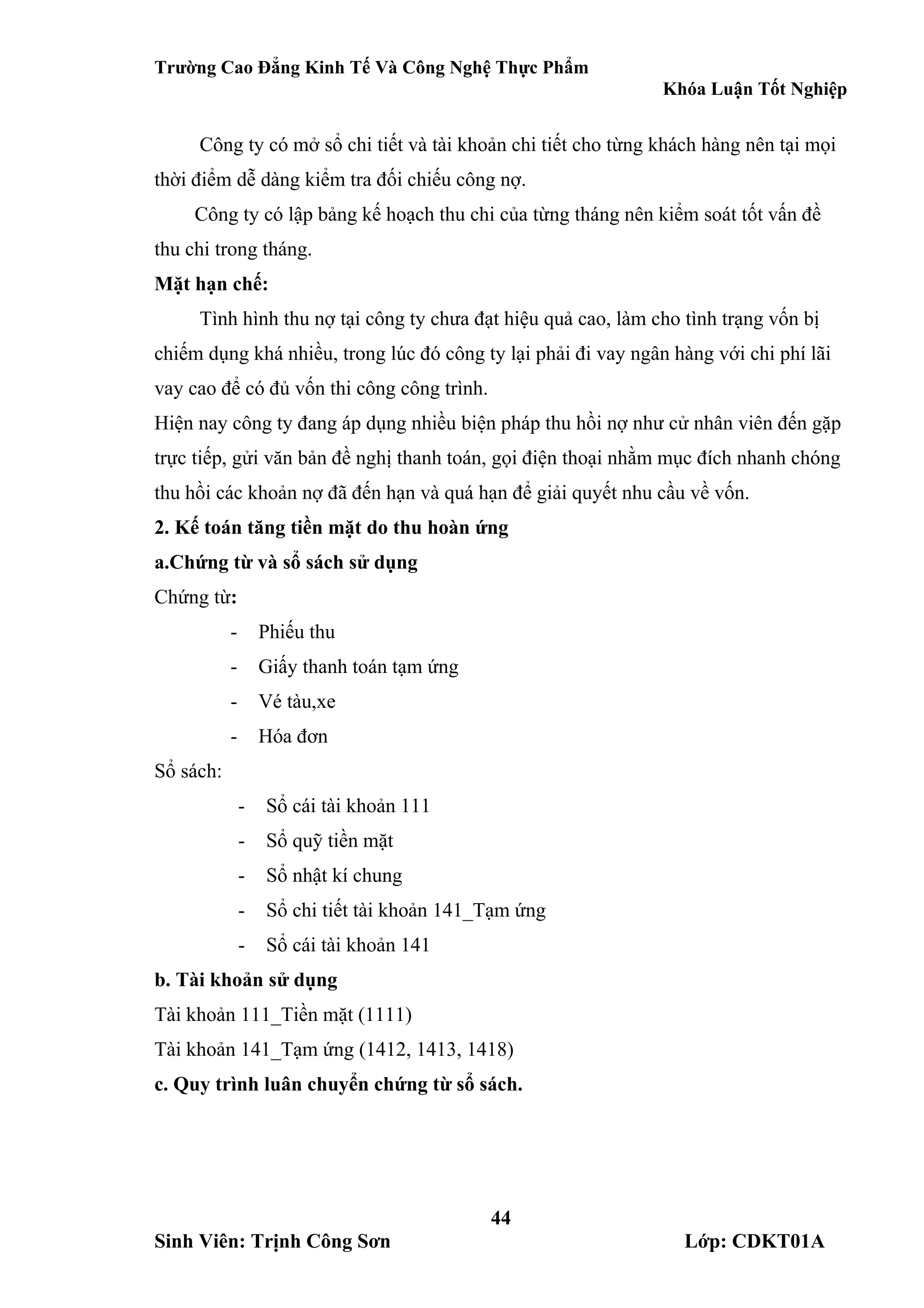 Khóa luận tốt nghiệp: kế toán vốn bằng tiền tại công tyTân Cảng | DOC