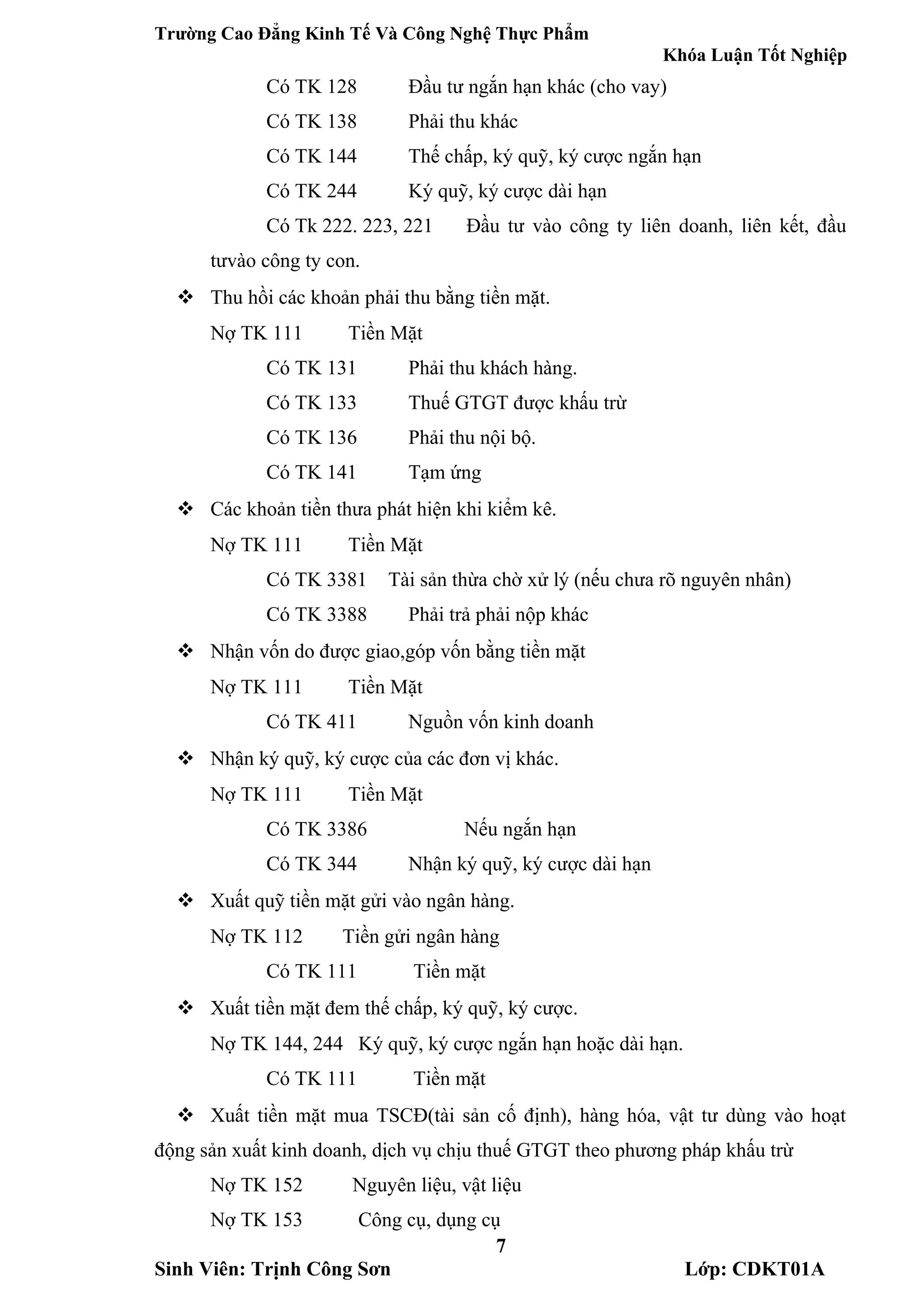 Khóa luận tốt nghiệp: kế toán vốn bằng tiền tại công tyTân Cảng | DOC