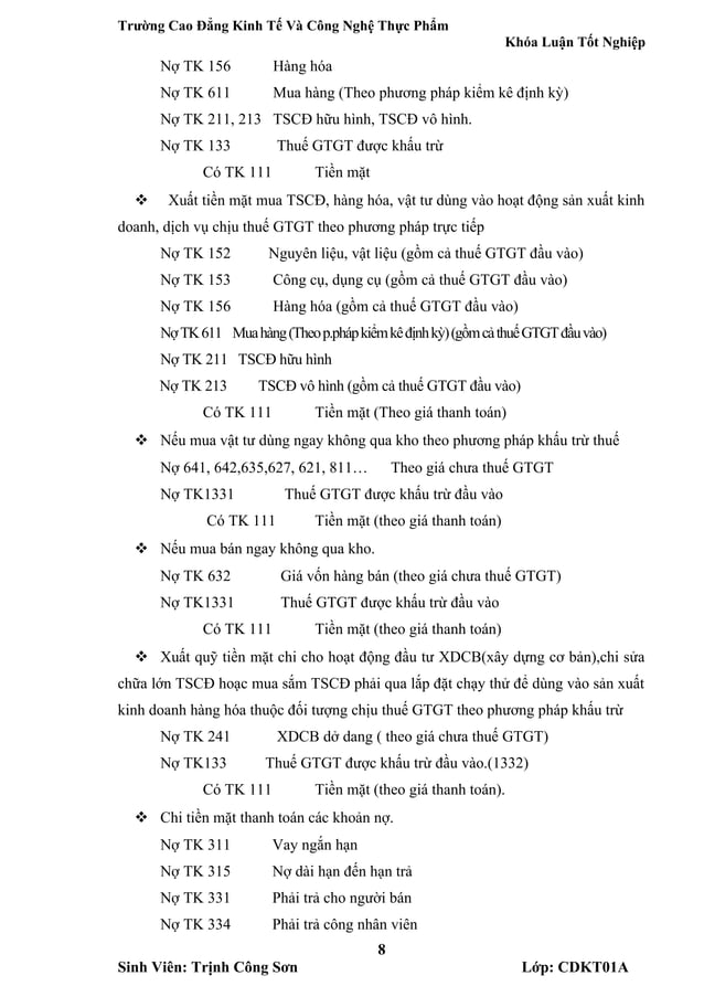 Khóa luận tốt nghiệp: kế toán vốn bằng tiền tại công tyTân Cảng | DOC