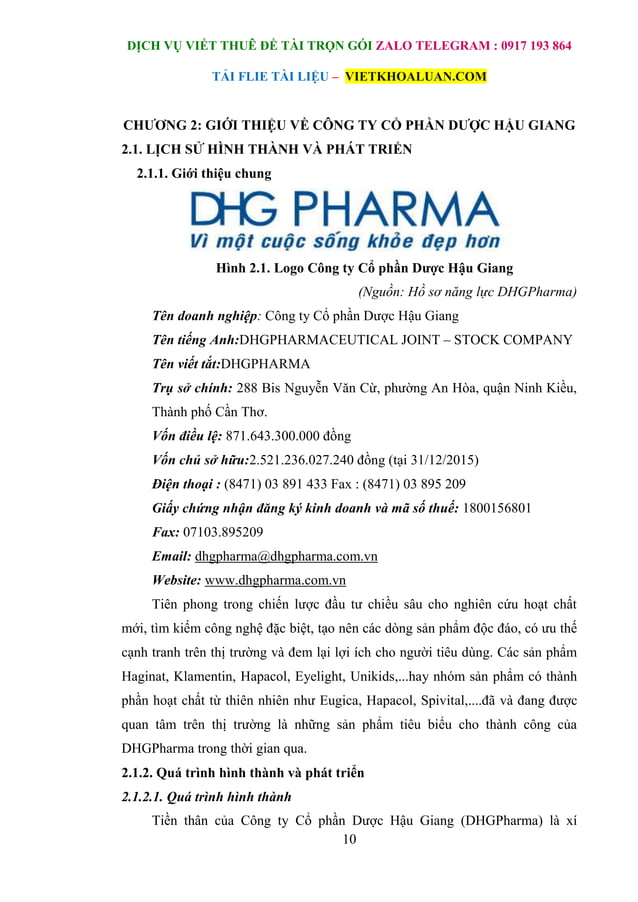 Khoá Luận Hoạch Định Chiến Lược Marketing Sản Phẩm Hapacol Của Công Ty. | DOCX