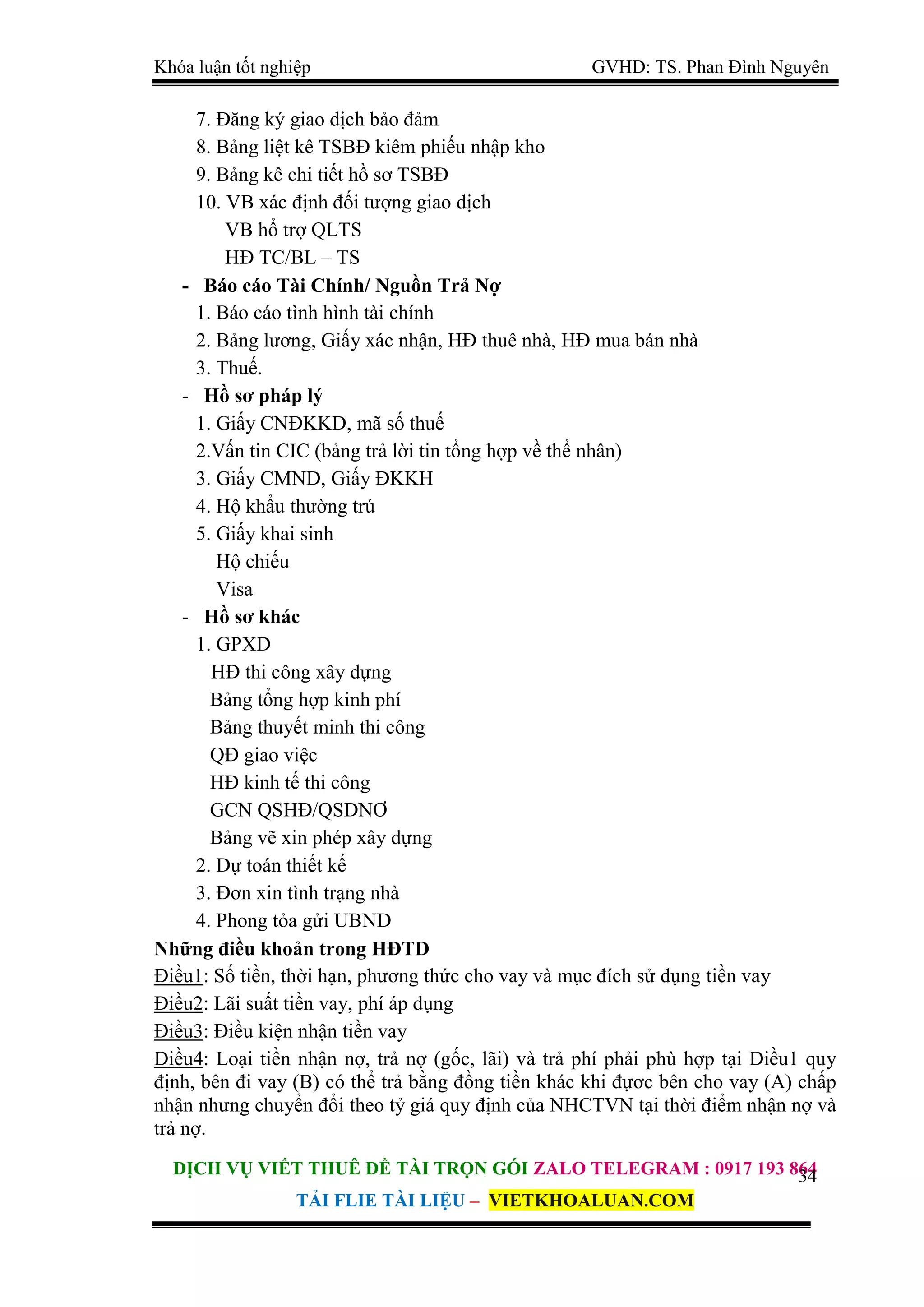 Khoá Luận Nghiệp Vụ Cho Vay Tiêu Dùng Tại Ngân Hàng. | DOC