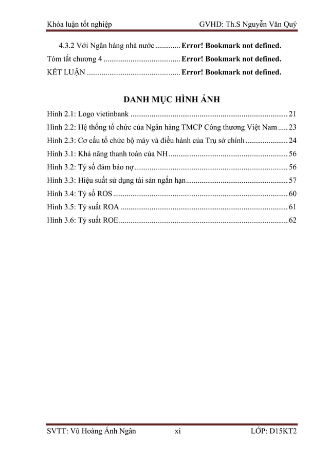 Khoá Luận Tốt Nghiệp Phân Tích Tài Chính Ngân Hàng VietinBank. | DOCX