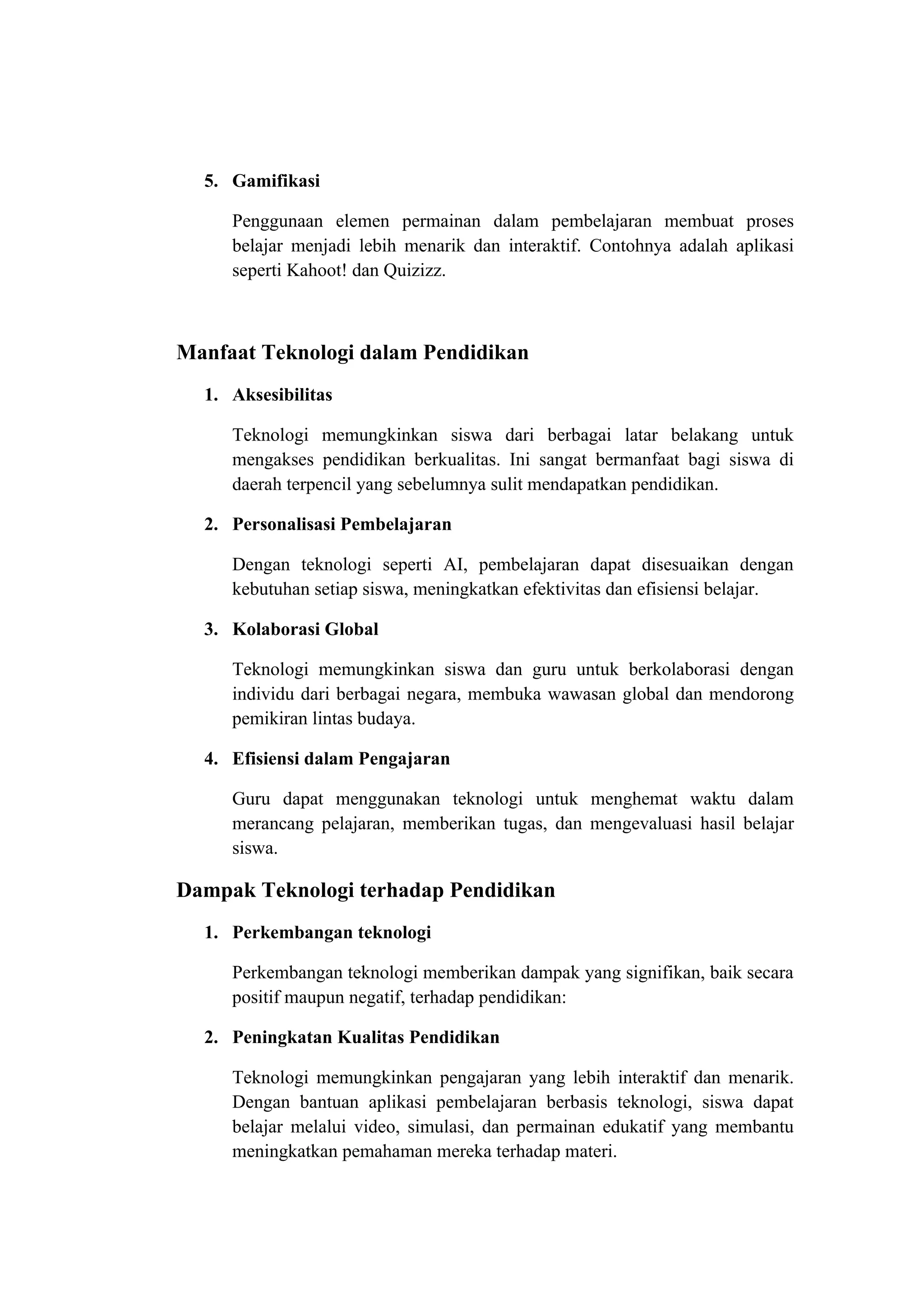 Perkembangan Teknologi dan Implikasinya terhadap Pendidikan | PDF