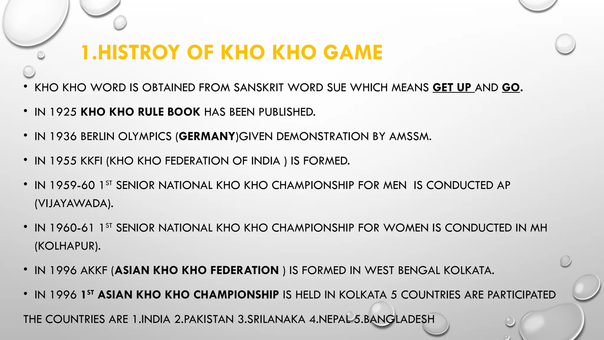 KHO KHO game consist of history, rules, points for junior and sub ...