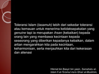 PLURALISME AGAMA VS TOLERANSI ISLAM DALAM MELIHAT PLURALITAS ...