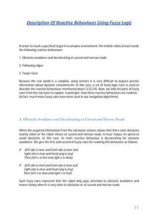 FUZZY LOGIC IN ROBOT NAVIGATION | PDF