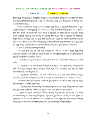 Khoá Luận Bồi Thường Thiệt Hại Do Vi Phạm Hợp Đồng Quy Định Pháp Luật. | DOCX