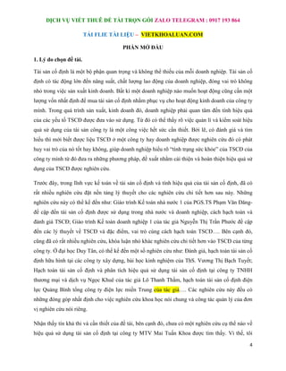 Khoá Luận Phân Tích Hiệu Quả Sử Dụng Tài Sản Cố Định Tại Công Ty. | DOCX