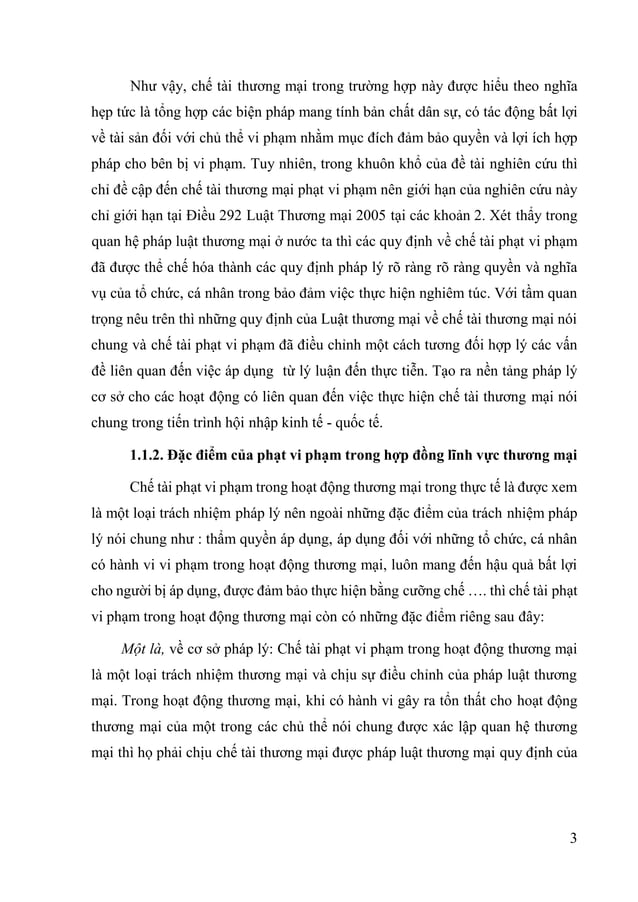 Khoá Luận Pháp Luật Về Phạt Vi Phạm Trong Hợp Đồng Lĩnh Vực Thương Mại | DOCX