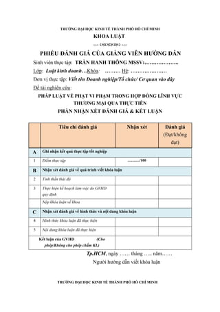 Khoá Luận Pháp Luật Về Phạt Vi Phạm Trong Hợp Đồng Lĩnh Vực Thương Mại | DOCX