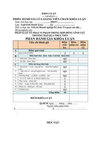Khoá Luận Pháp Luật Về Phạt Vi Phạm Trong Hợp Đồng Lĩnh Vực Thương Mại | DOCX