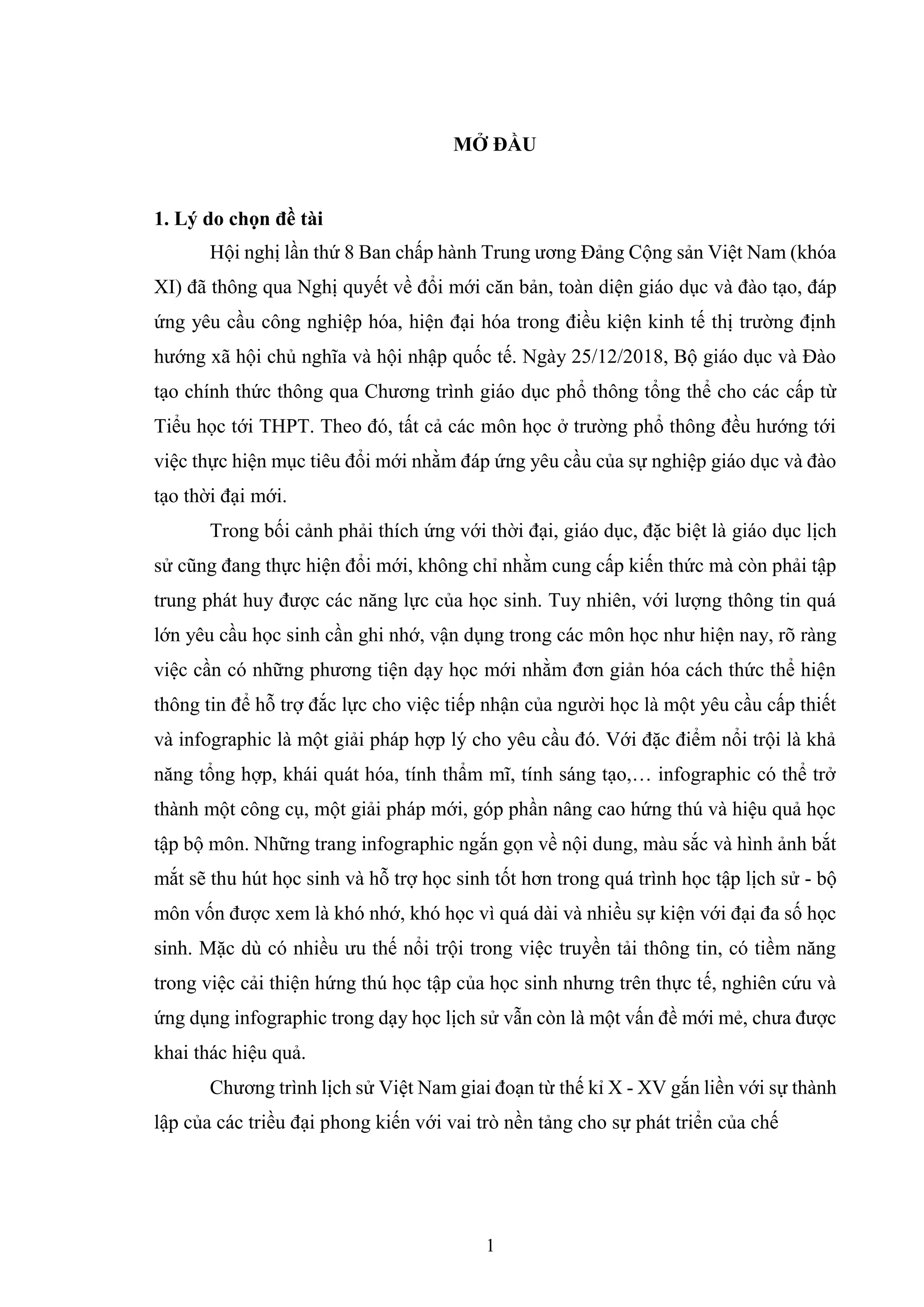 Khoá Luận Sử Dụng Infographic Trong Dạy Học Lịch Sử Việt Nam (Thế Kỉ X - Xv) Ở Trường Trung Học ...