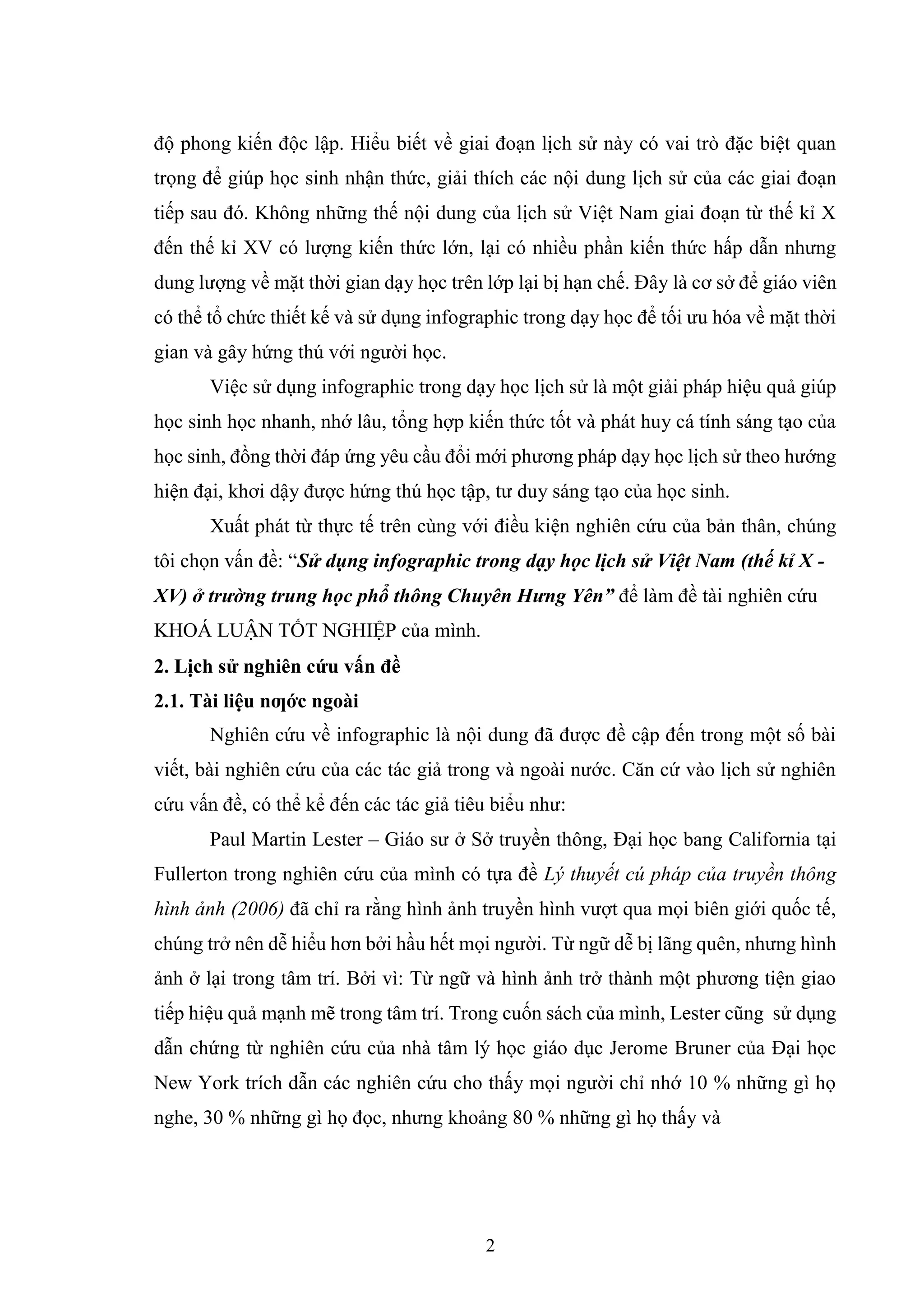 Khoá Luận Sử Dụng Infographic Trong Dạy Học Lịch Sử Việt Nam (Thế Kỉ X - Xv) Ở Trường Trung Học ...