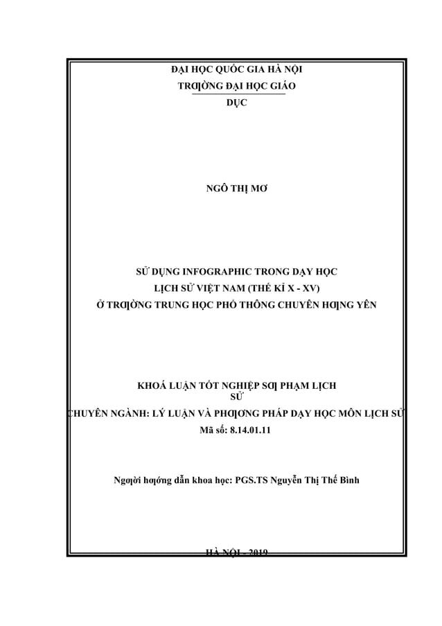 Khoá Luận Sử Dụng Infographic Trong Dạy Học Lịch Sử Việt Nam (Thế Kỉ X - Xv) Ở Trường Trung Học ...