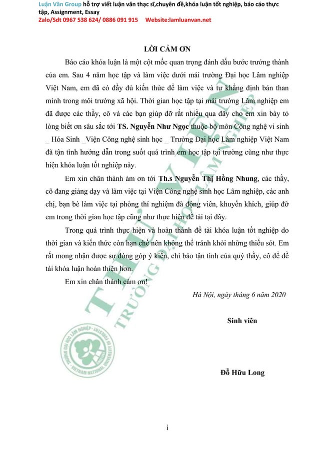 Khoá luận tốt nghiệp Công nghệ sinh học Nghiên cứu tuyển chọn chủng vi sinh vật để tạo chế phẩm ...