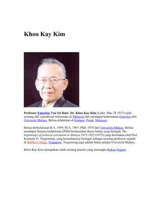 Tokoh Terkenal-Khoo Kay Kim | PDF