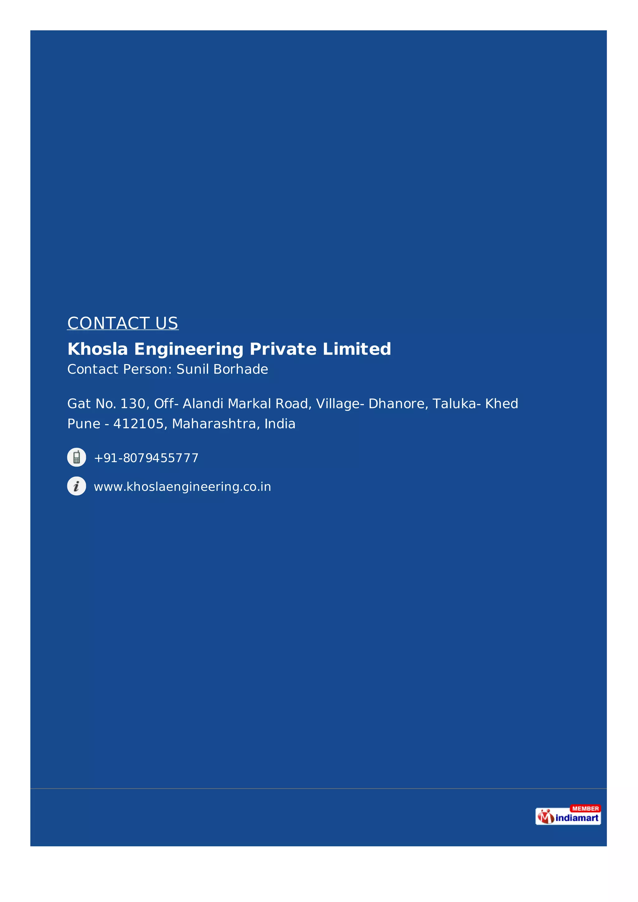 Khosla engineering-private-limited | PDF