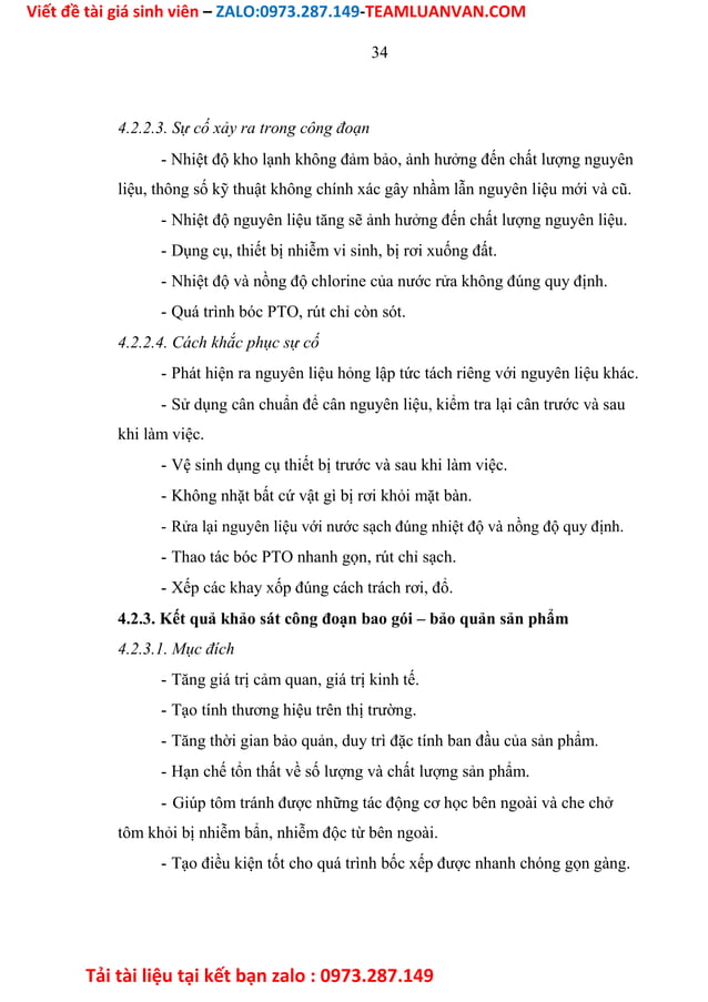 Khảo sát quy trình công nghệ chế biến tôm Nobashi tại Công ty cổ phần xuất nhập khẩu thủy sản ...