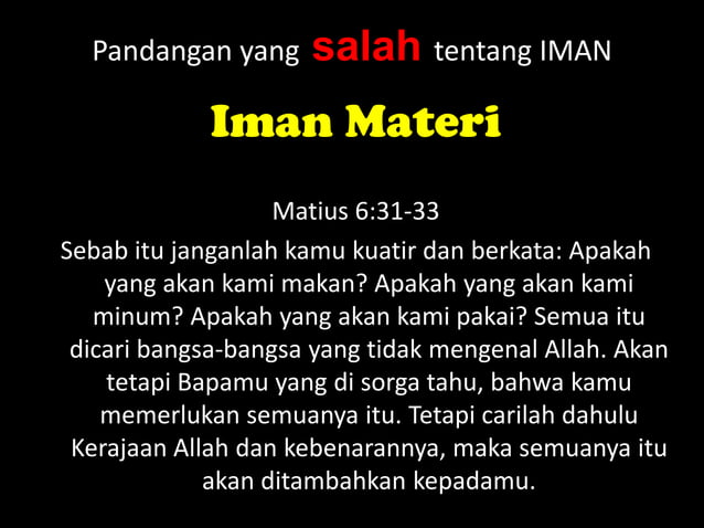 Iman Yang Menyelamatkan | PPT