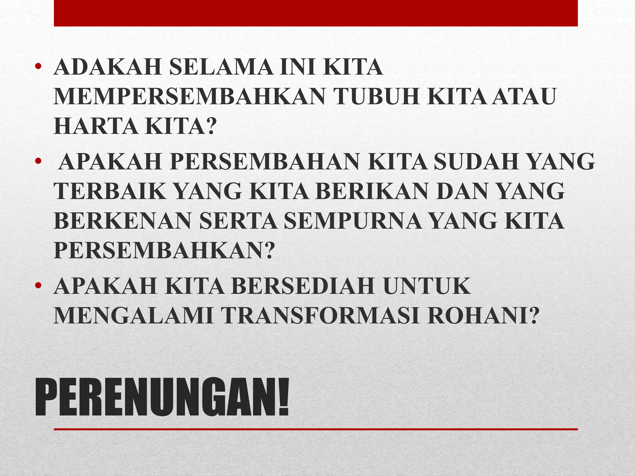 Khotbah Cara Pandang Dunia | PPT