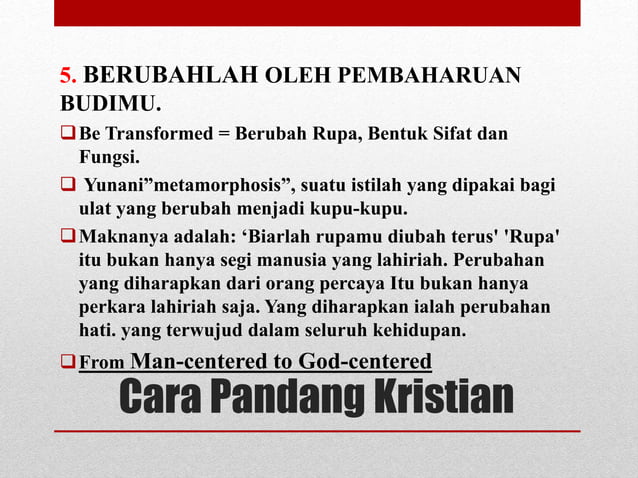 Khotbah Cara Pandang Dunia | PPT