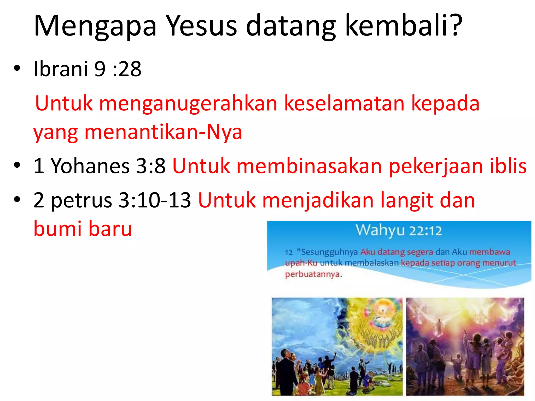 Khotbah kedatangan yesus 26 oktober 2018 | PPTX