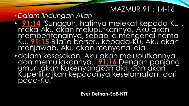 Khotbah mazmur 91 | PPT