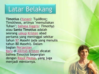 Khotbah Rohani Timotius Pemuda Setiawan, Menawan dan Budiman.pptx