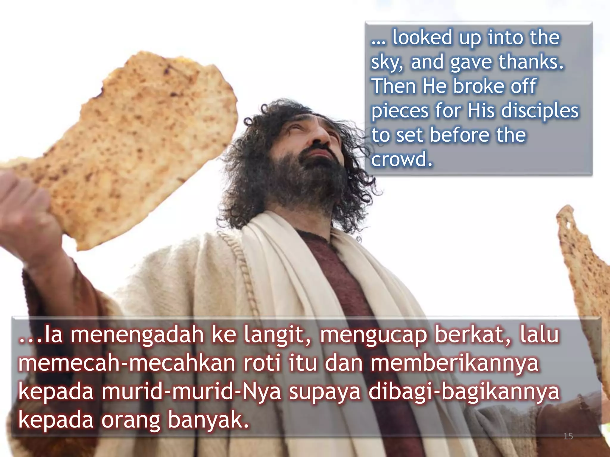 Khotbah Rohani TUHAN YESUS Memberi Makan 5000 Orang (Dual language ...