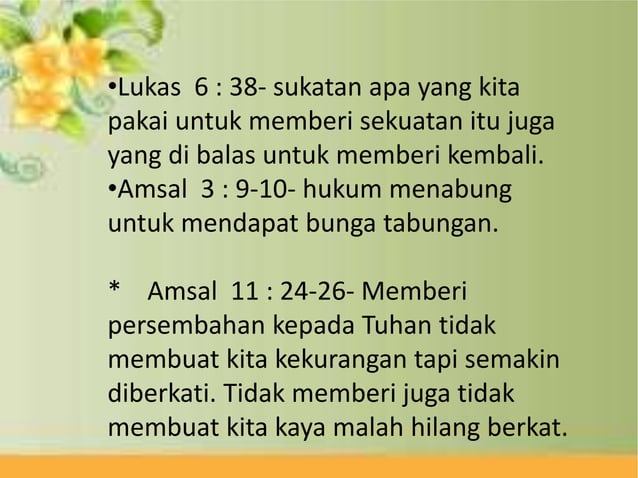 Khotbah tentang persembahan. | PPTX