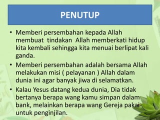 Khotbah tentang persembahan. | PPTX